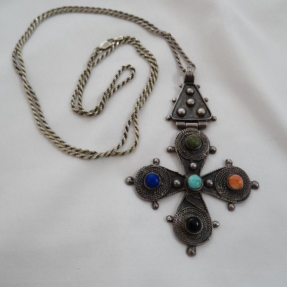 Jewelry | Vintage Sterling Silver Large Equal Sided Cross Pendant ...
